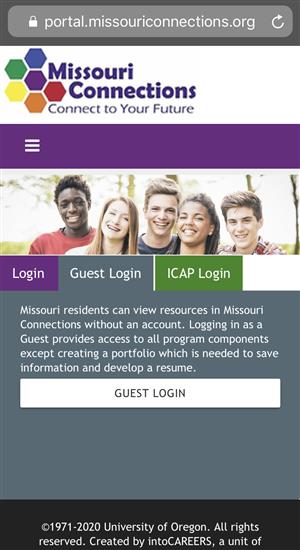 Individual Career and Academic Plan (ICAP) on Missouri Connections